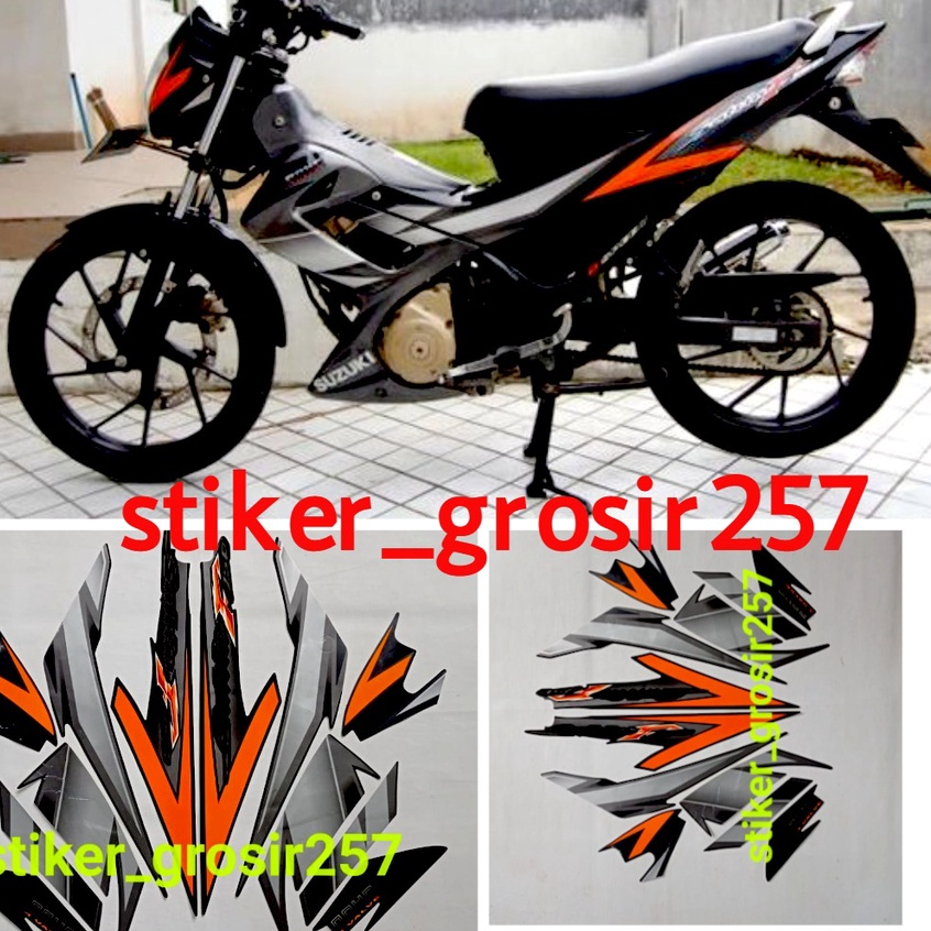 HITAM Suzuki SATRIA FU CBU 2007 2008 BODY LES LIS STRIPING STICKER ...