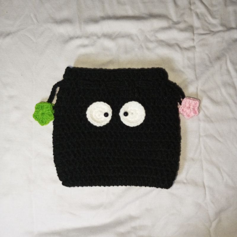 Susuwatari handmade crochet pouch | Susuwatari handmade knitted pouch ...