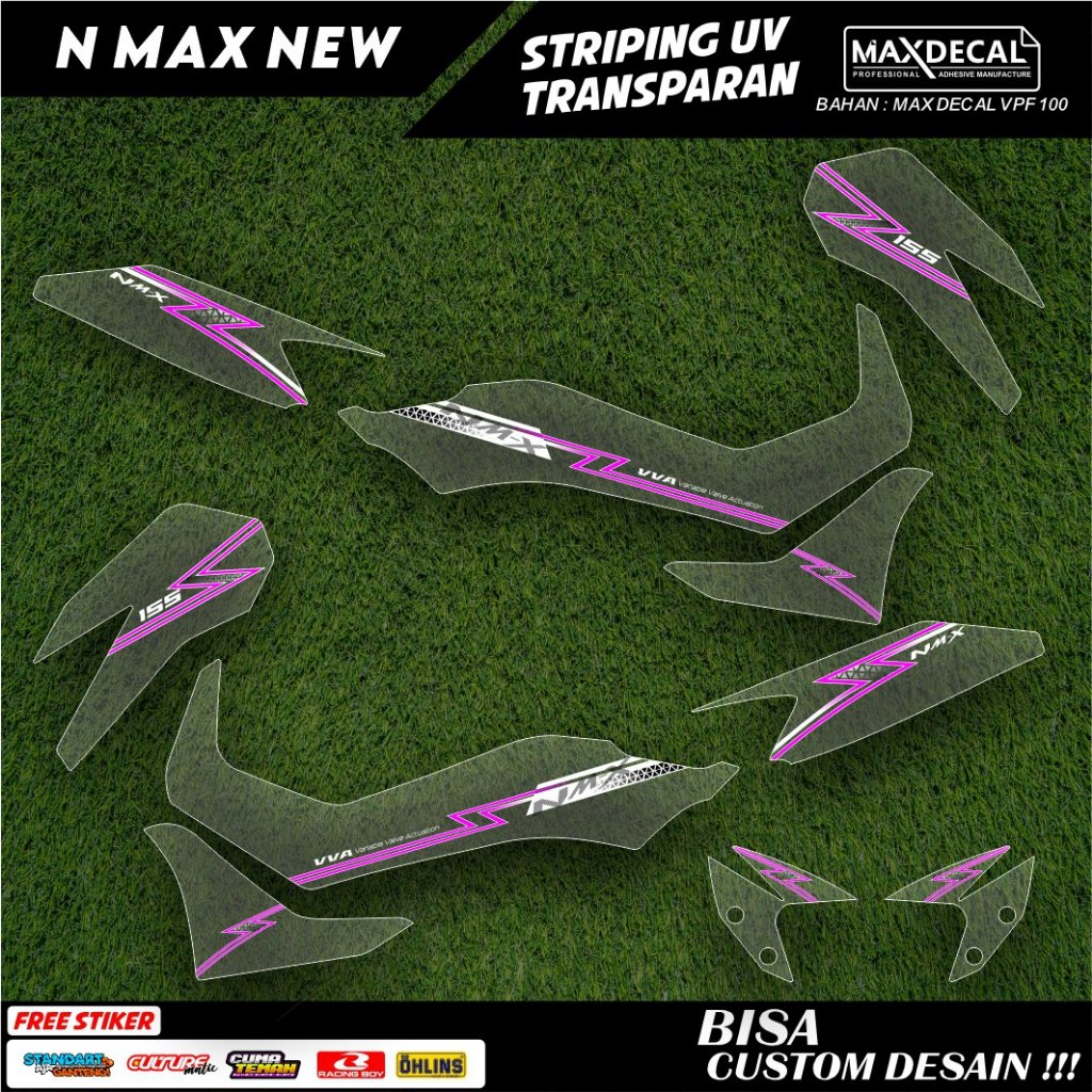 Transparent STRIPING NMAX FACELIFT LIS STICKER UV ALL NEW NMAX SEMI ...