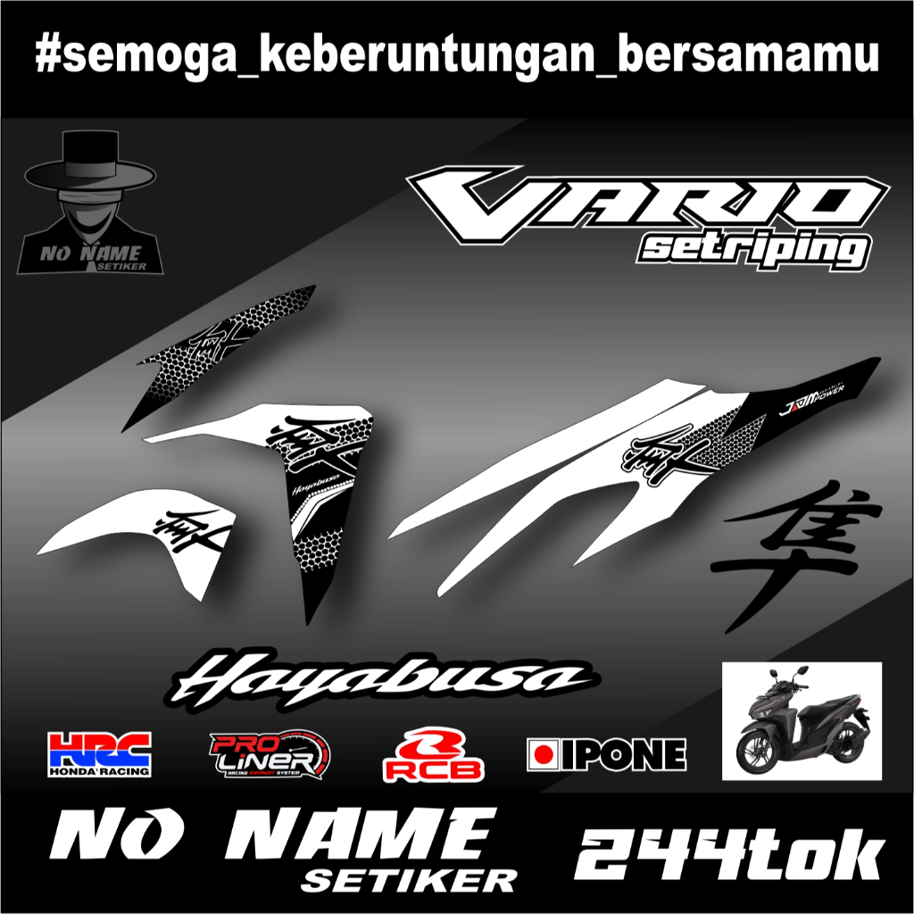 Semifull Trim Variation Striping Sticker Vario 125 / 150 Hayabusa ...