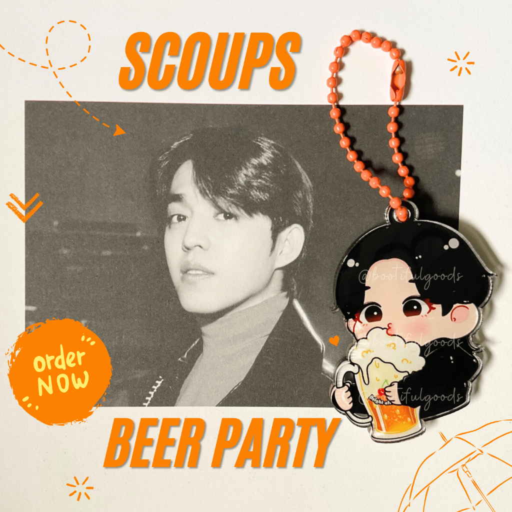 Scoups BEER PARTY/SCOUPS SEVENTEEN KEYCHAIN BOOTIFULGOODS | Shopee ...