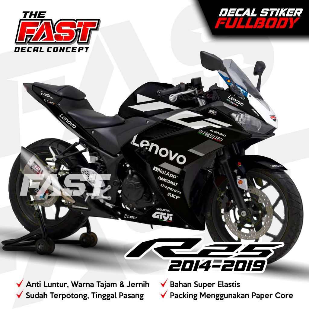 Decal Sticker Yamaha R25 Fullbody Ducati Lenovo Decal sticker YZF R25 ...
