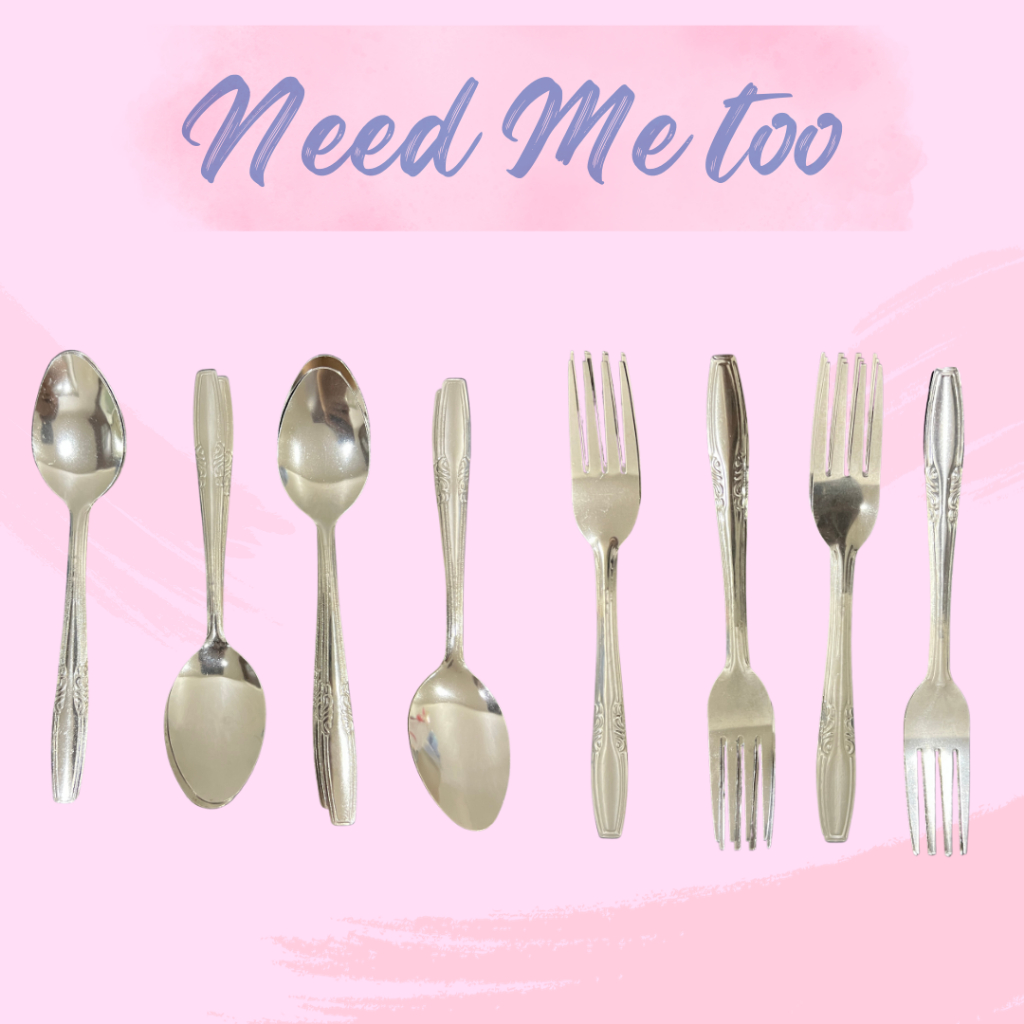 333 | Nekel HS Stainless Steel Batik Spoon and Fork, Thick Stainless ...