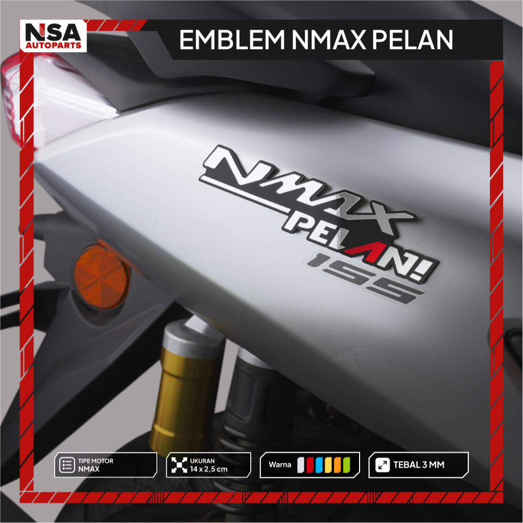 1pcs NMAX EMBLEM Slow NMAX LOGO Embossed Not STICKER YAMAHA NMAX 155 ...