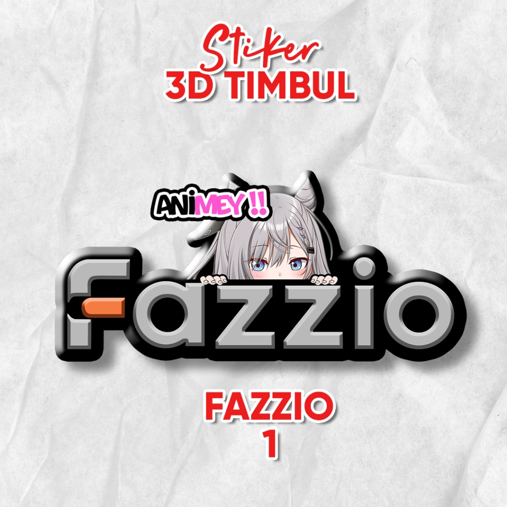 3d Emblem Sticker Embossed Vestia Zeta Logo Fazzio / Resin Anime ...