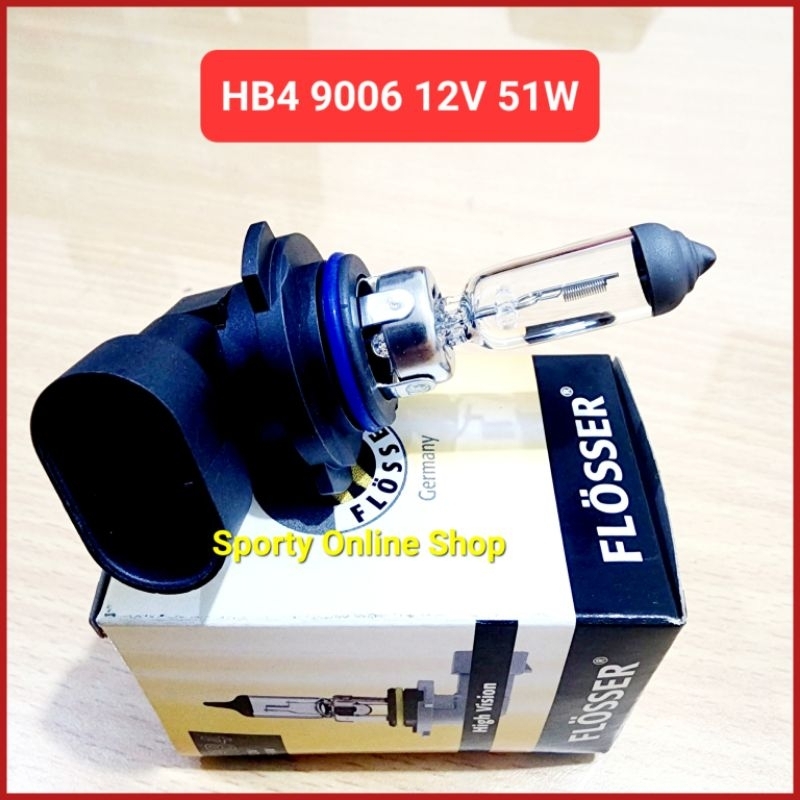 Halogen Bulb HB4 9006 12V 51W Flosser Brand | Shopee Philippines