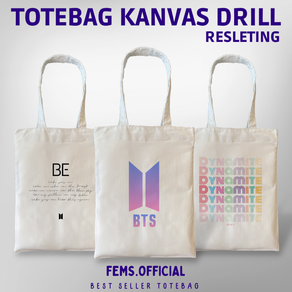 BTS Canvas Tote Bag BTS KPOP Canvas Tote Bag Zipper Canvas Totebag ...