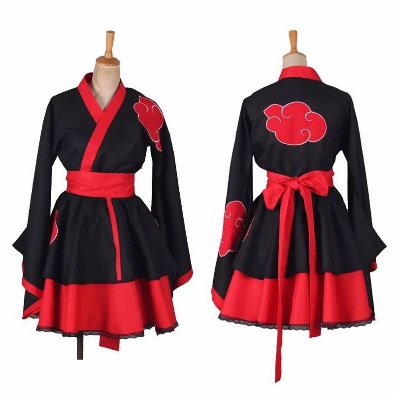 Akatsuki NARUTO KIMONO DRESS COSPLAY COSTUME | Shopee Philippines