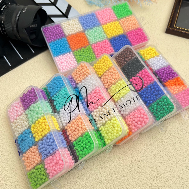 Milk Beads Set Pastel Box 6/s - 4mm Diy Craft Materials | Shopee ...