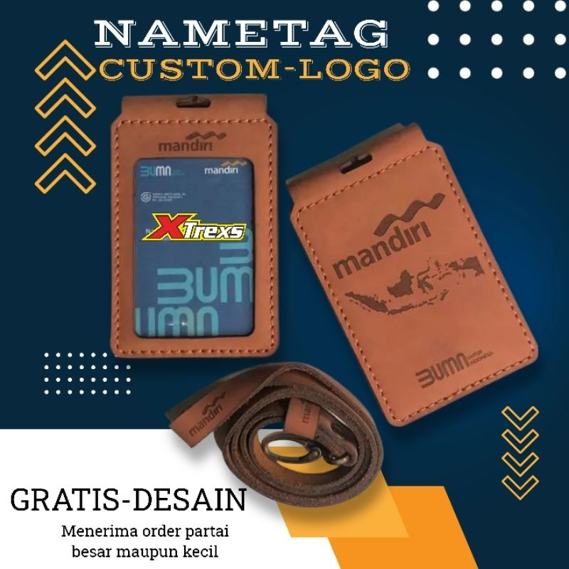 Genuine Leather ID Card Name tag/ Atm Wallet ID Card | Shopee Philippines