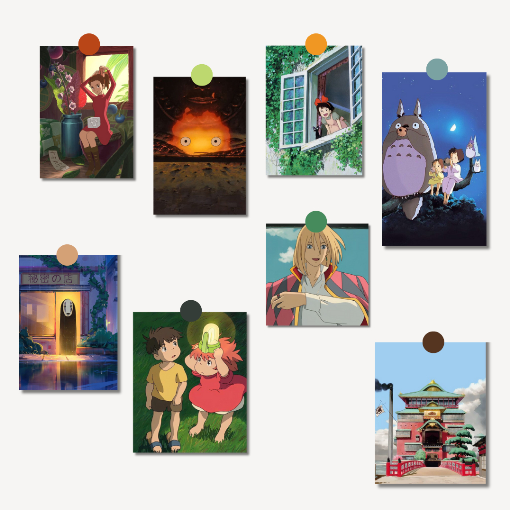 Poster postcard Wall decor Studio ghibli Spirtus away Totoro Ponyo howl ...