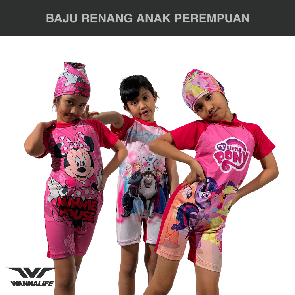 Girls Swimwear Swim Suit Girls Diving Suits Latest Characters | Shopee ...