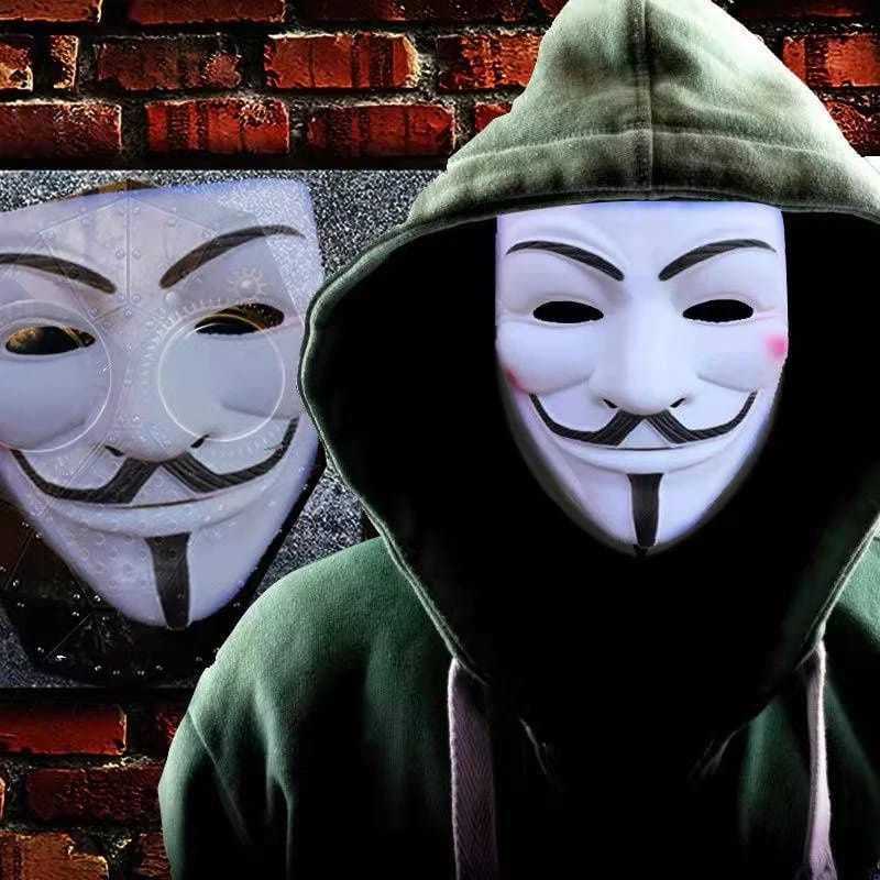 Anonymous Vendetta Guy Fawkes Mask Hacker Mask Party Mask | Shopee ...