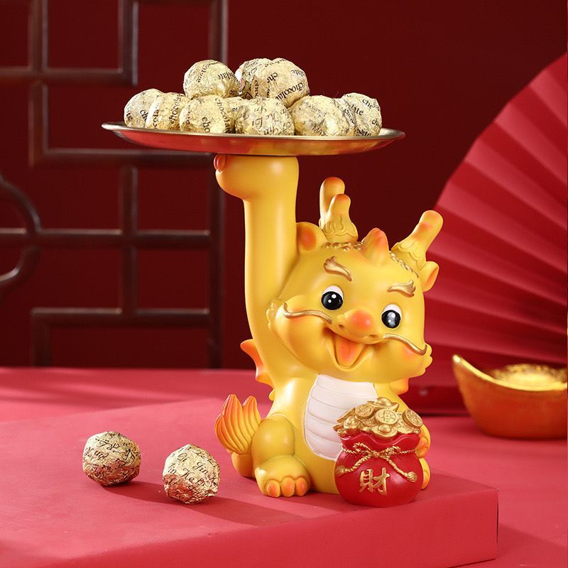 Lucky Dragon Candy Tray Chinese New Year Fengshui Dragon Display CNY ...