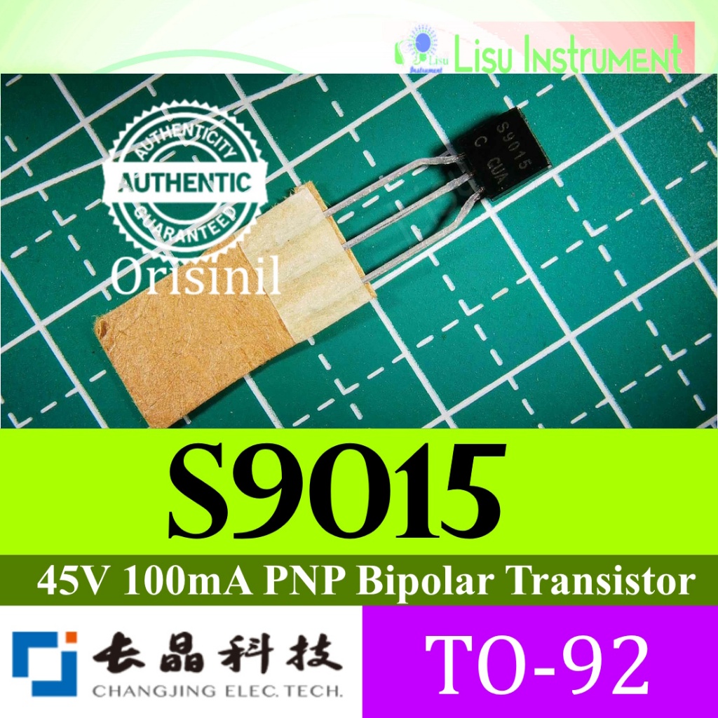 S9015 45V 100mA PNP Bipolar Transistor BJT 9015 TO-92 CJ Original ...