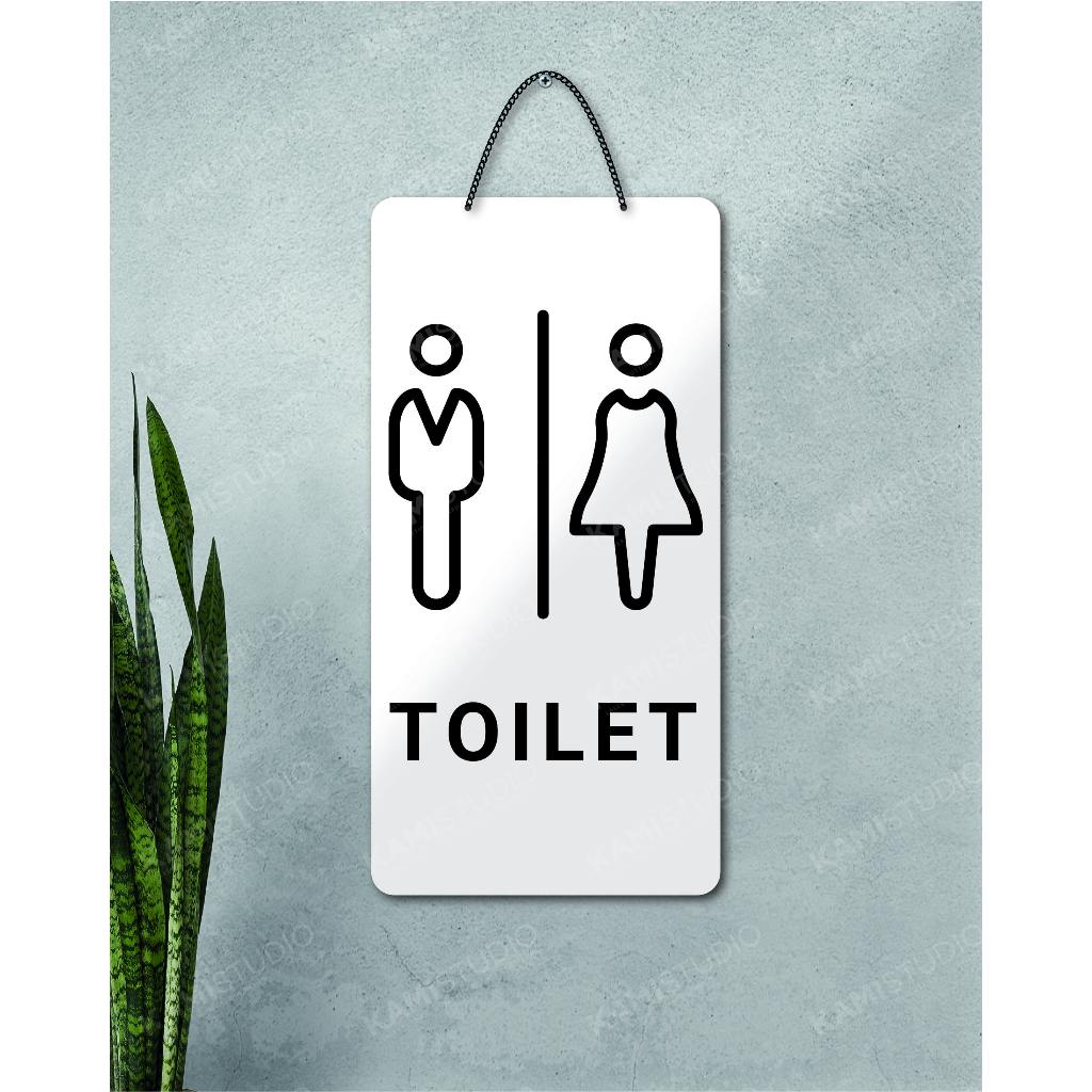 Toilet WRITING 30X15 CM HANGING PORTRAIT/ TOILET HANGING SIGN / WALL ...