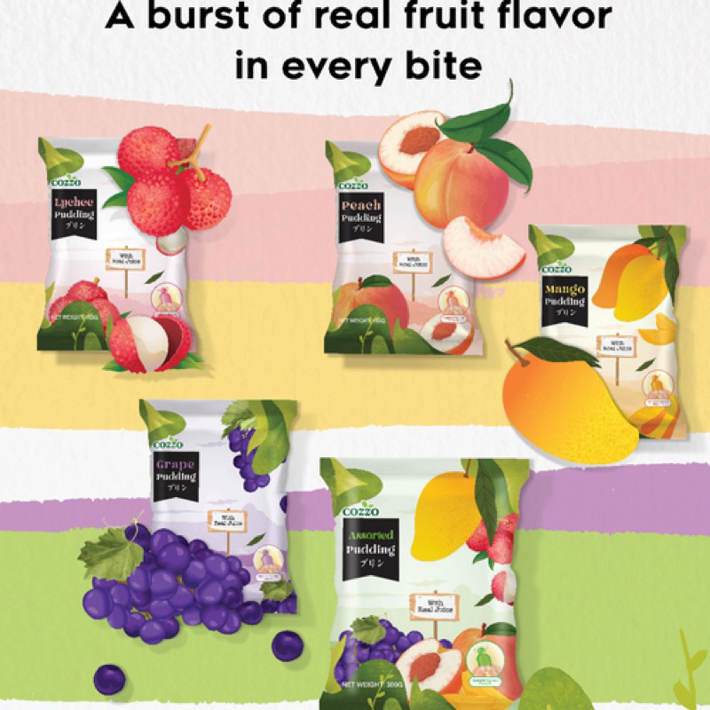 Cozzo Pudding Pouch 160g Fruit Pudding Assorted Flavors | Shopee ...
