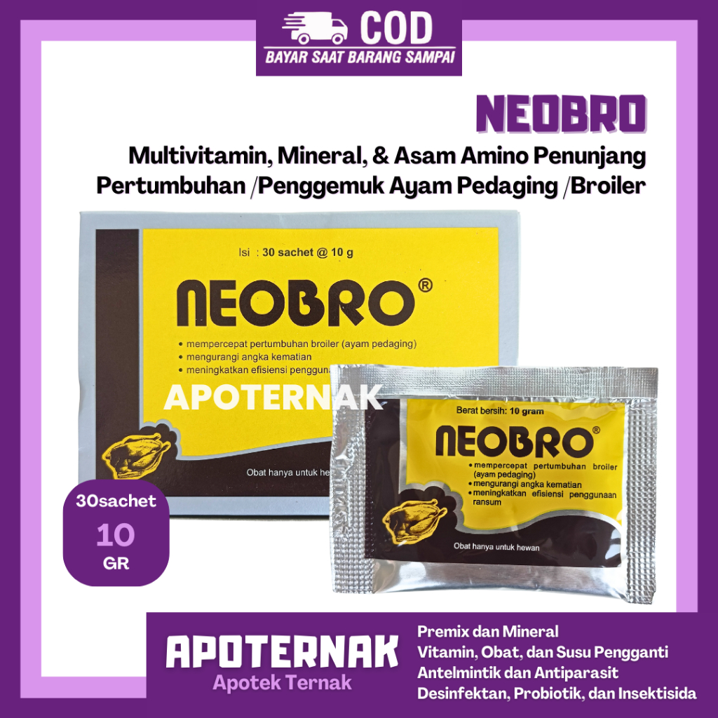 NEOBRO 10 grams 30 Sachets / Box | Multivitamin to increase weight for ...