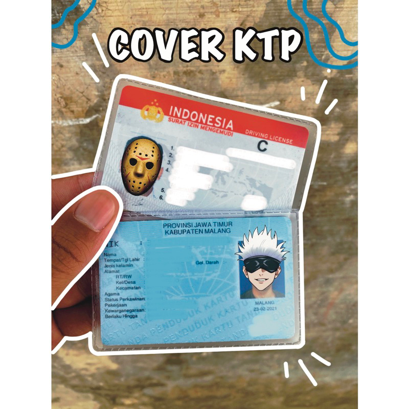 Ktp Cover/SIM Protective ID card Unique ID card Anime Design | Shopee ...