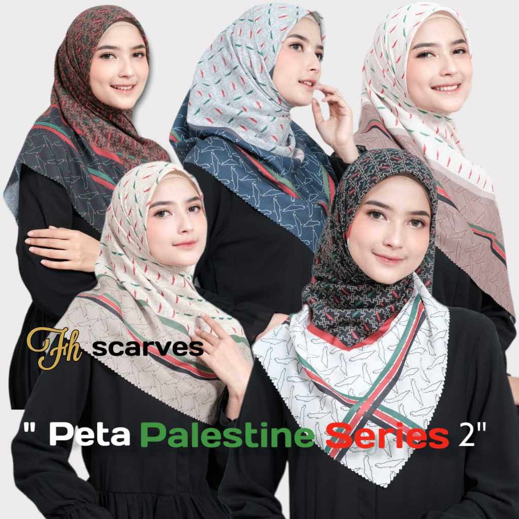 Palestinian Hijab Voal Motif Map 2 Palestine | Shopee Philippines