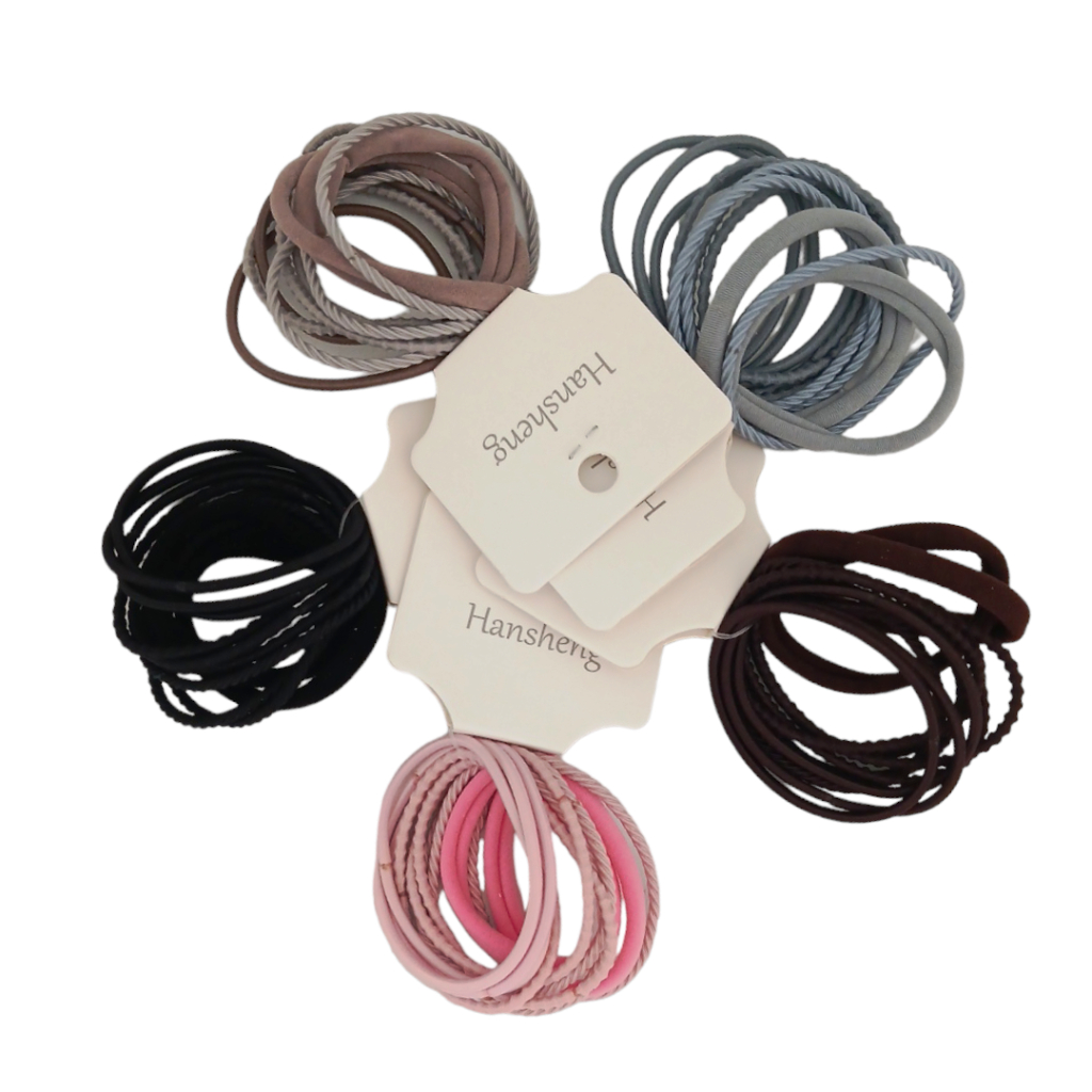 Mixed Motif Hair Tie Rubber 11 Contents | Shopee Philippines
