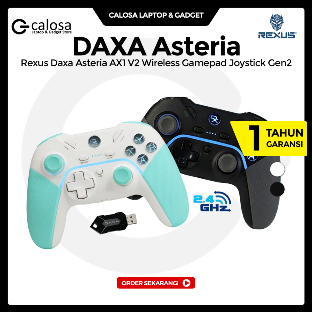 Rexus Daxa Asteria AX1 V2 Wireless Gamepad Joystick Original - LED ...