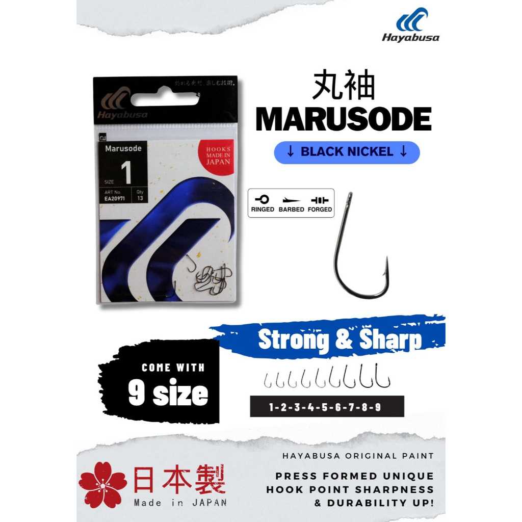 MATA Hayabusa MARUSODE Hook With RING | Shopee Philippines