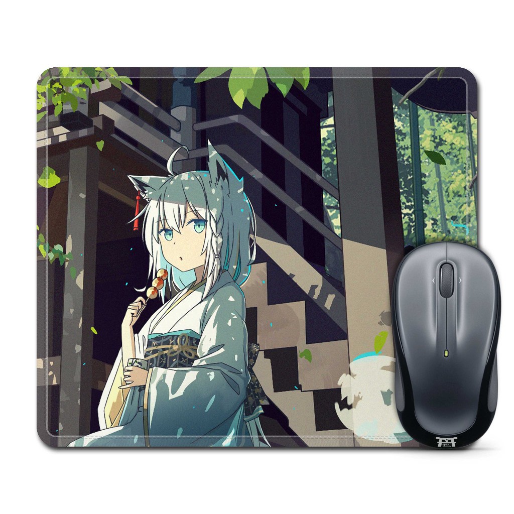 Vtuber SHIRAKAMI FUBUKI TERRACE anime gaming Mouse pad - HOLO JP 100% ...