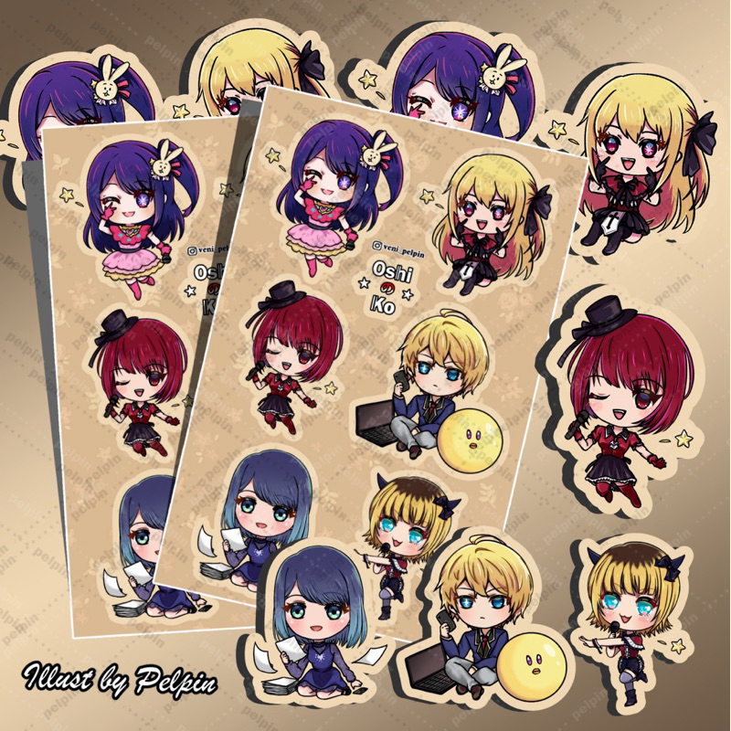 Kiss cut anime sticker Die cut Oshi no ko Glitter sticker ai hoshino ...