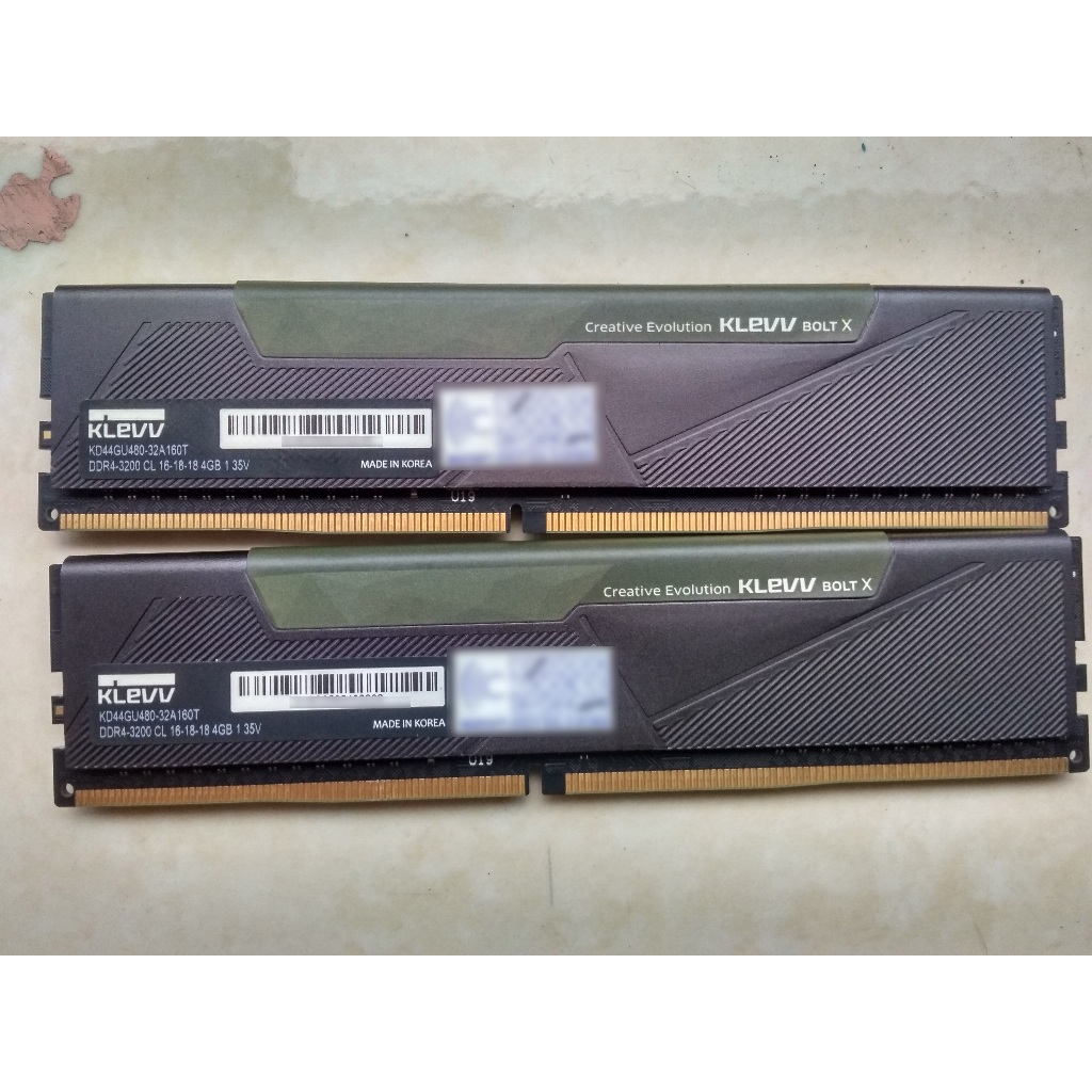 Klevv DDR4 BOLT X Series PC25600 3200MHz Dual Channel 8GB (2X4GB ...