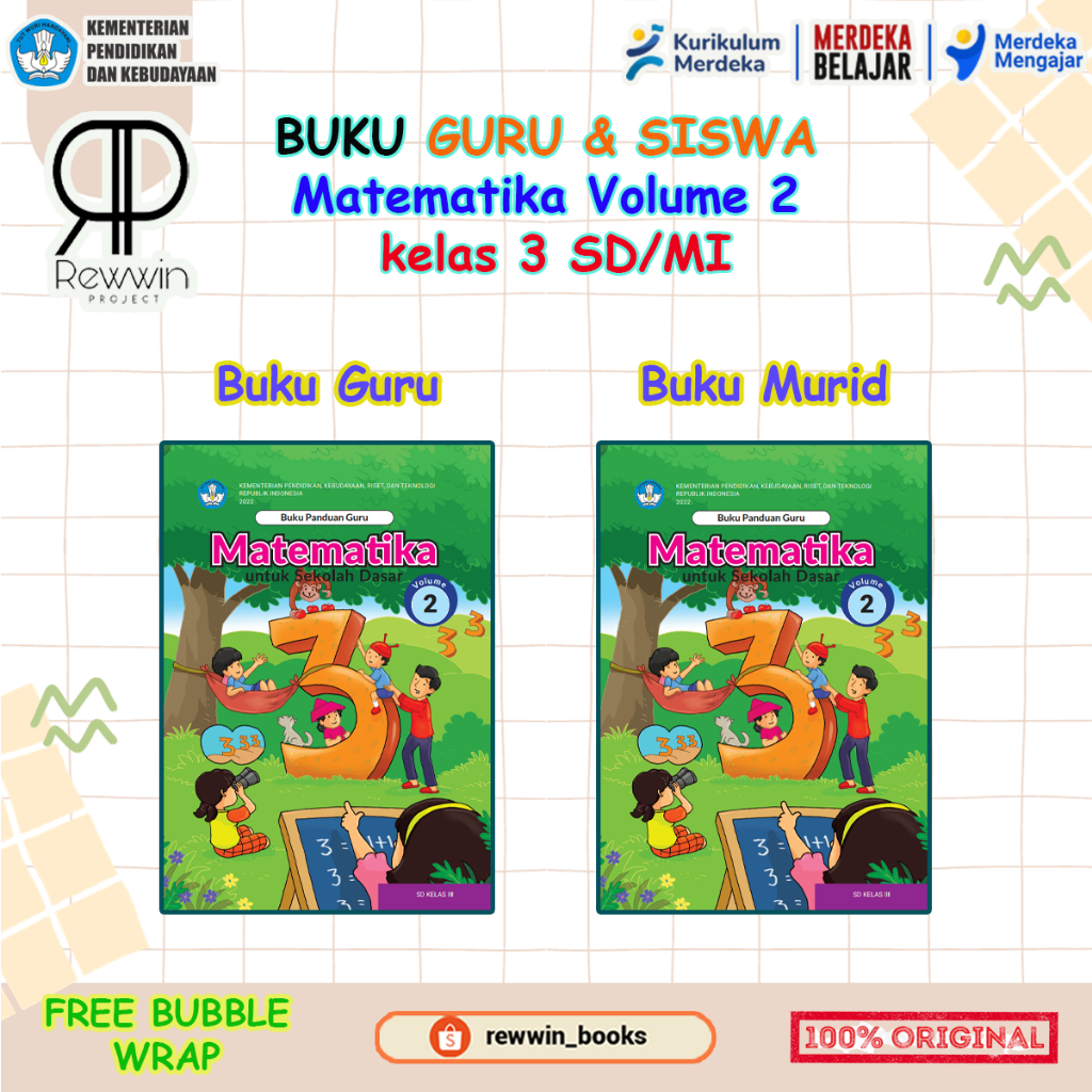 Teacher and STUDENT Book Mathematics Volume 2 Class 3 Elementary School ...