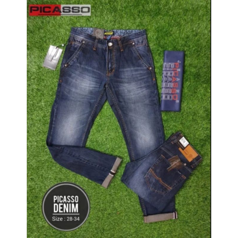 Picasso Jeans Original Men's Pants slim fit Pants ori | Shopee Philippines