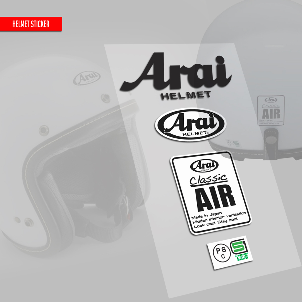 Classic Bogo A3 Retro Motorcycle Helmet Logo Modification Sticker Set ...