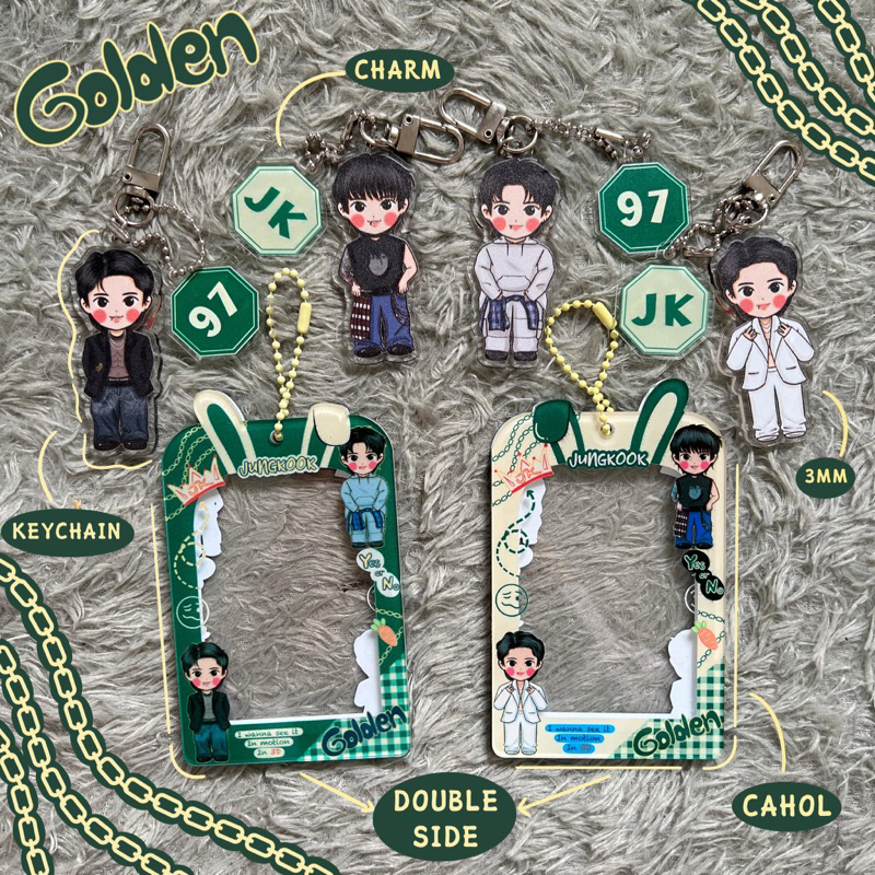 Cahol & KEYCHAIN Jungkook | Photocard Holder JK Double side Seven ...