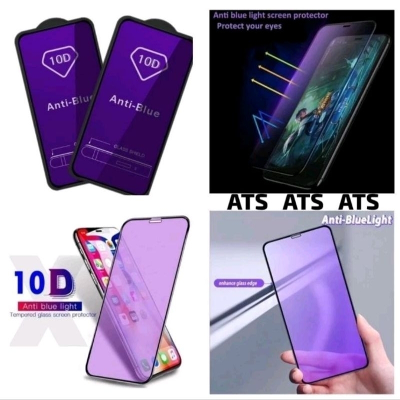 6 Star Tempered Glass Anti Blue Light 10D Tempered Glass For Type Samsung A01 A02 A02S A03 A03S ...