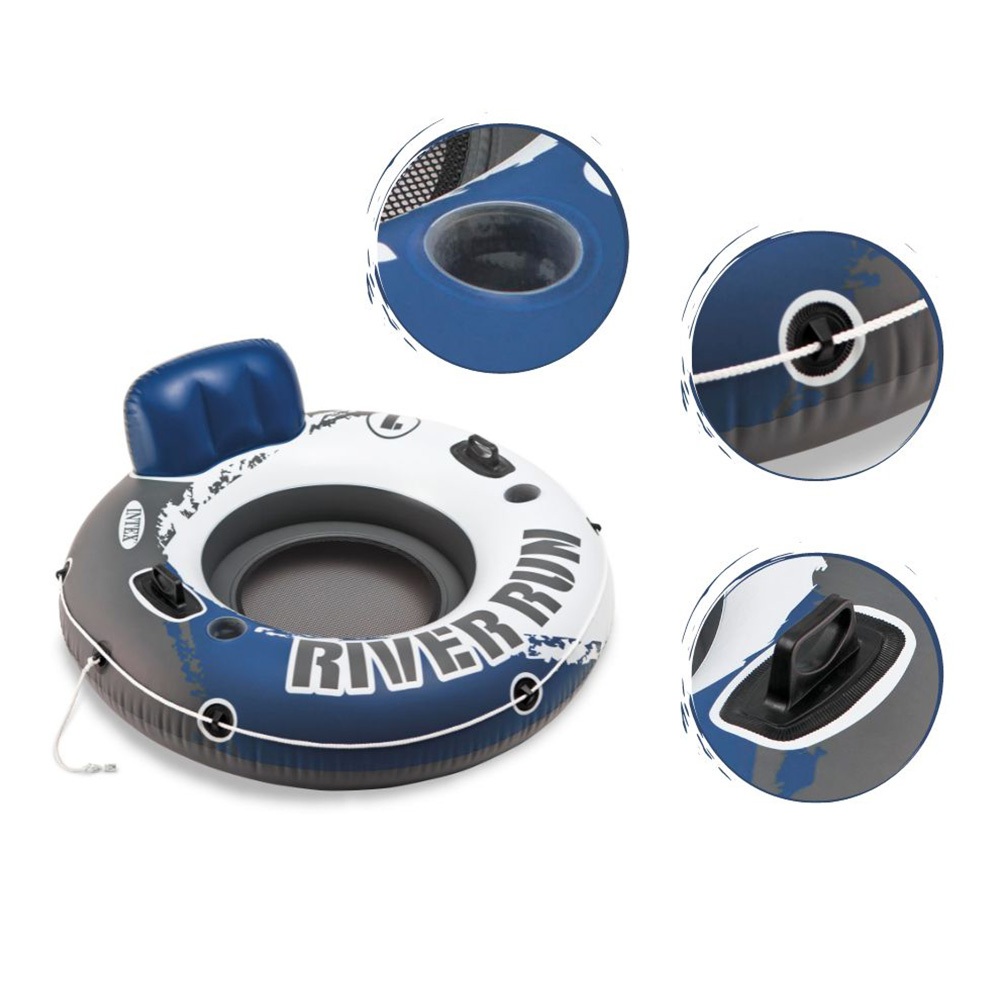 Intex River Run 1 Inflatable Swim Ring Adult Swimming Tube Buoy ...