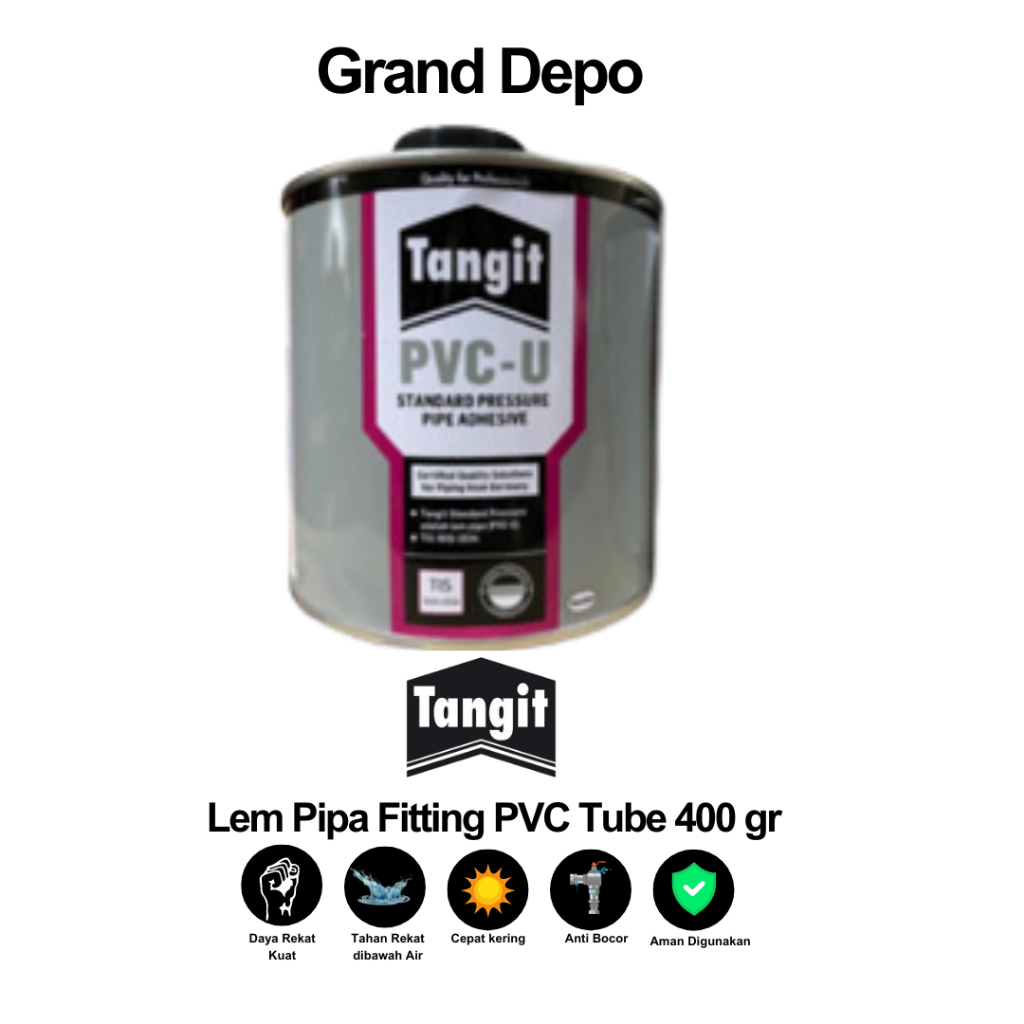 Tangit Glue Cans Pipe/Glue Pipe Fittings PVC 400 Grams Tangit | Shopee ...