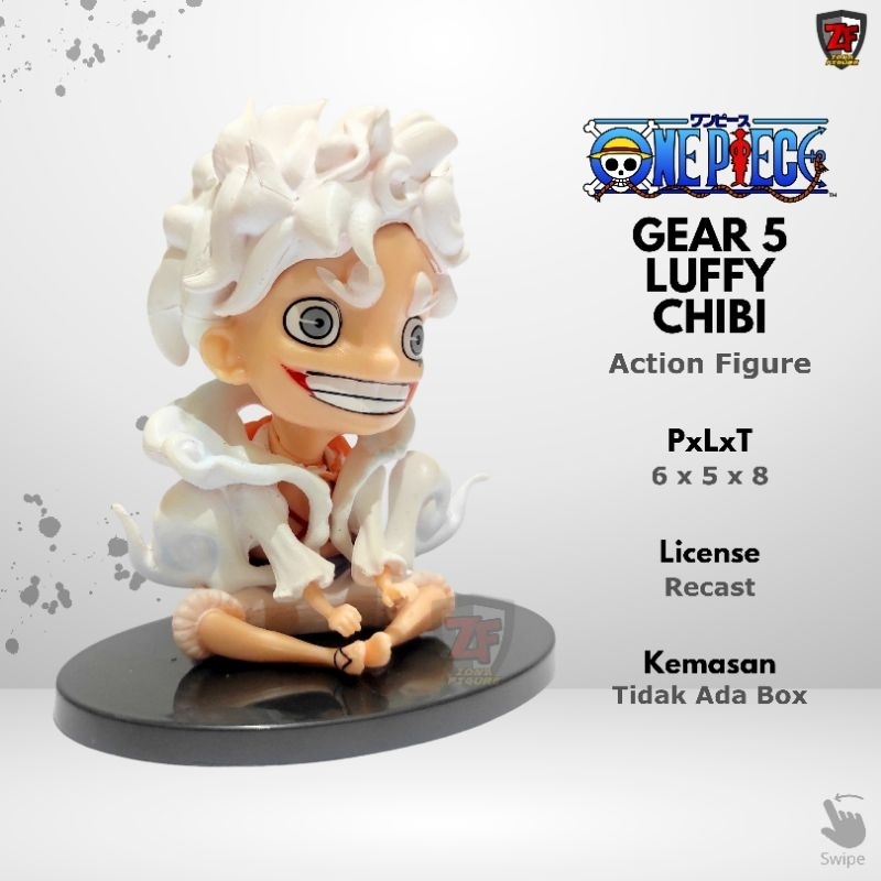 Monkey D. Luffy Gear 5 Chibi Action Figure Toys Display Collection ...