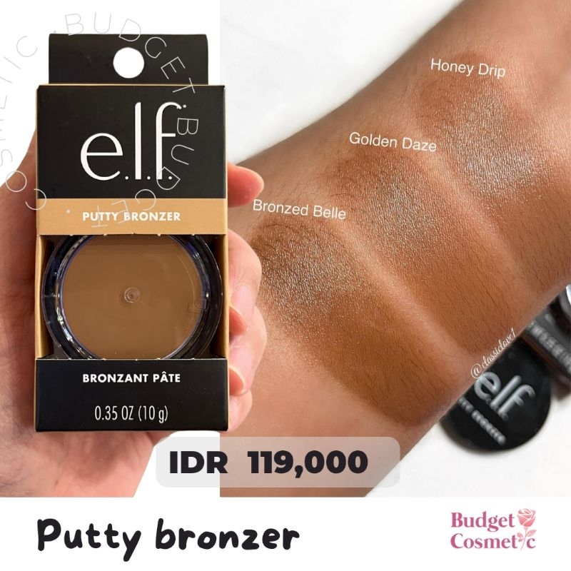 Bronzer ELF PUTTY BRONZER CREAM SEMI MATTE contour shading halo glow ...
