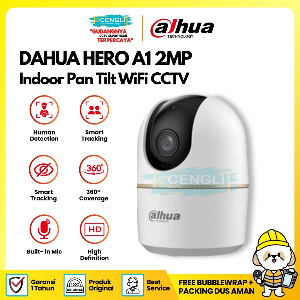 Cctv Wifi Dahua HERO A1 2MP DH-H2A Smart Indoor Camera Built Mic | Shopee Philippines