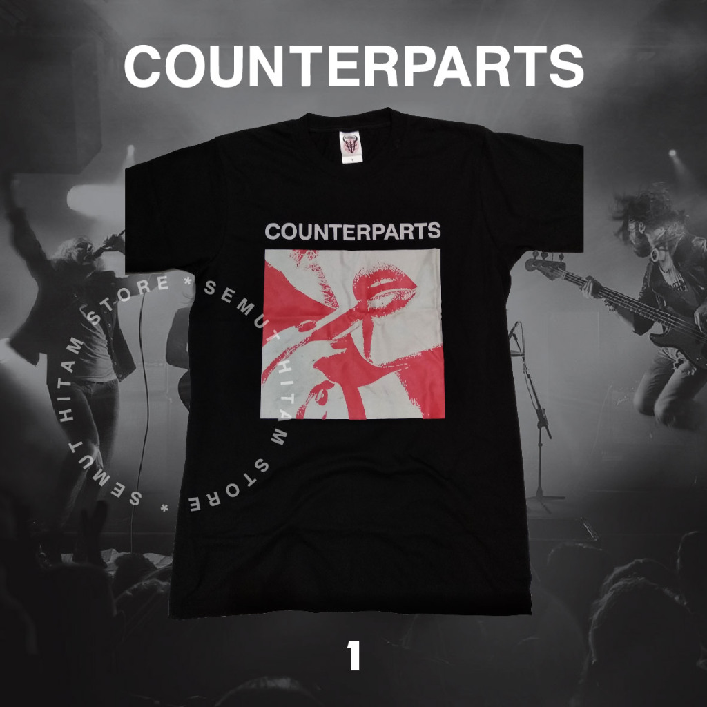 COUNTERPARTS LIPSTICK T-shirt Builtup Music Band Hardcore Punk Prapatan ...