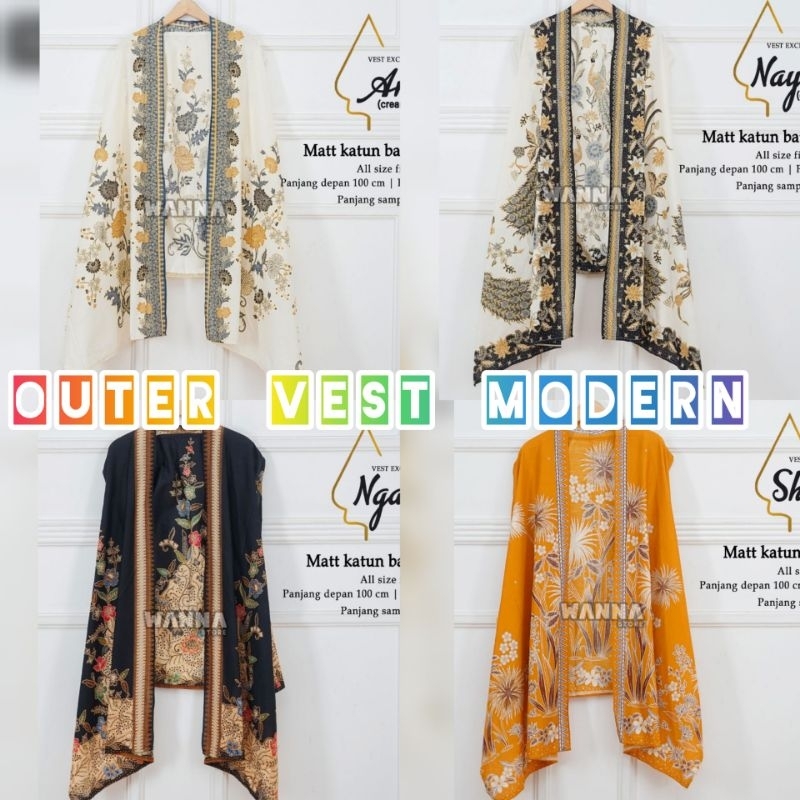 MODERN BATIK OUTER VEST | Shopee Philippines