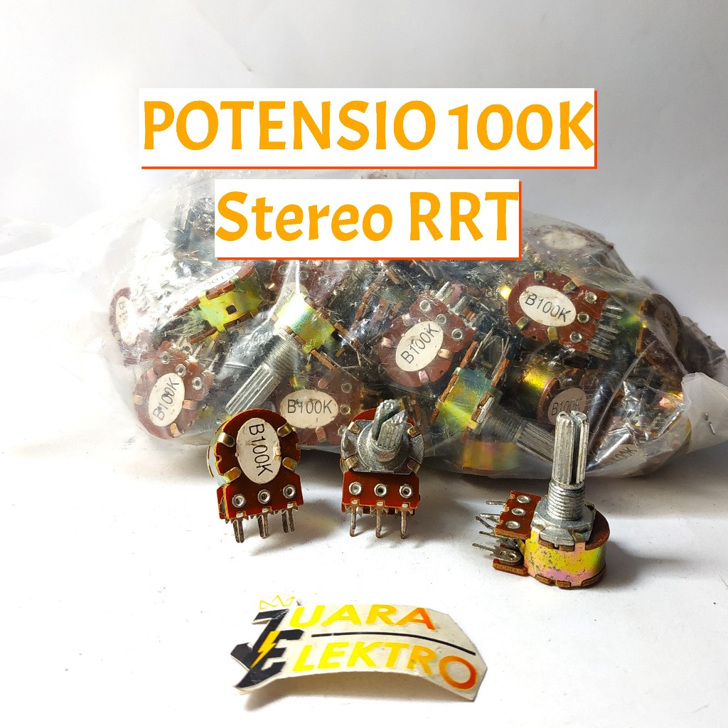 Potensio 100K PRC Stereo | Stereo Potentiometer 100 K RRT | Shopee ...