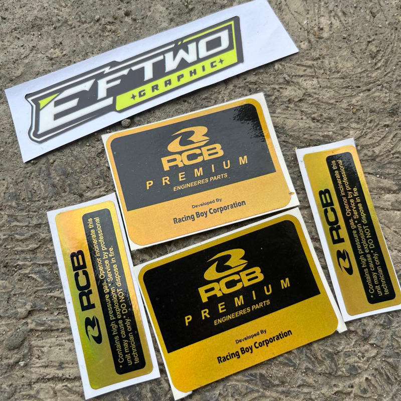 Premium gold Hologram RCB twist sticker | Shopee Philippines