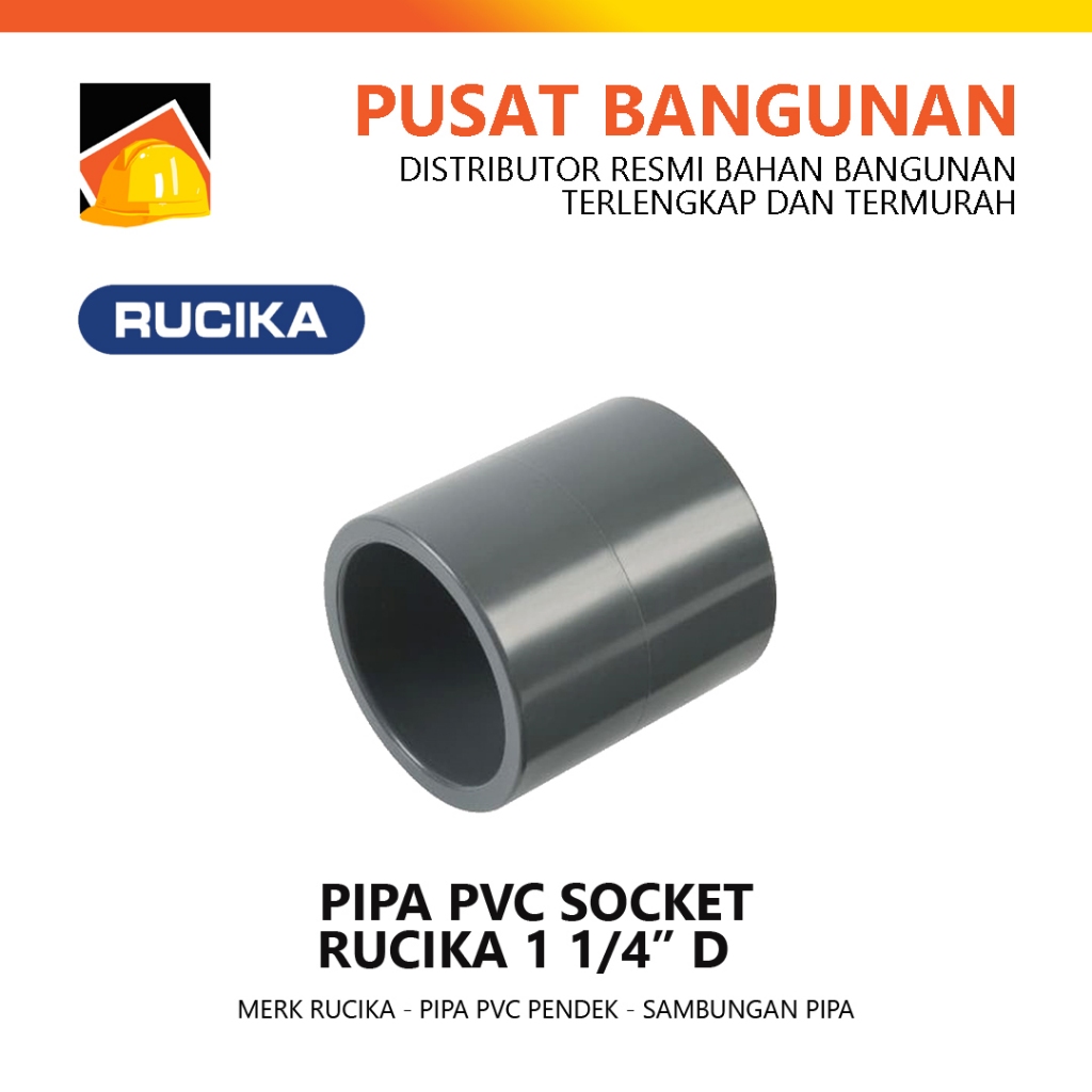 Sock AW 1 1/4" D FITTING PVC PIPE BRAND RUCIKA SOCKET SOCKET | Shopee ...