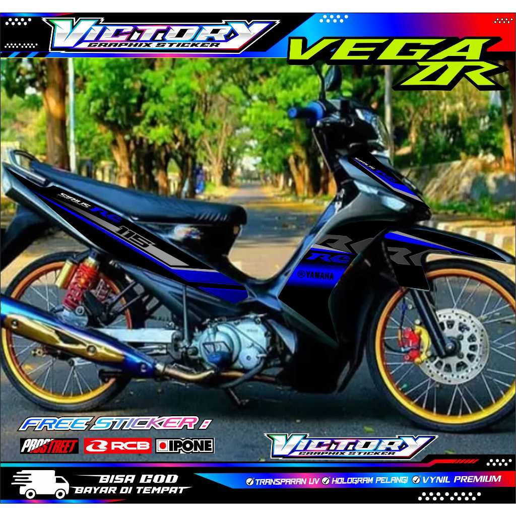 YAMAHA VEGA ZR MOTORCYCLE VARIATION STRIPING / YAMAHA VEGA ZR STICKER ...