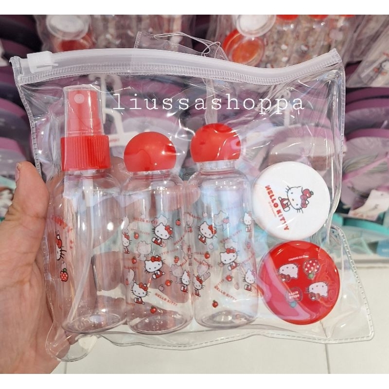 Miniso Travel Kit - Hello Kitty Apple Collection Travel Bottles Set ...