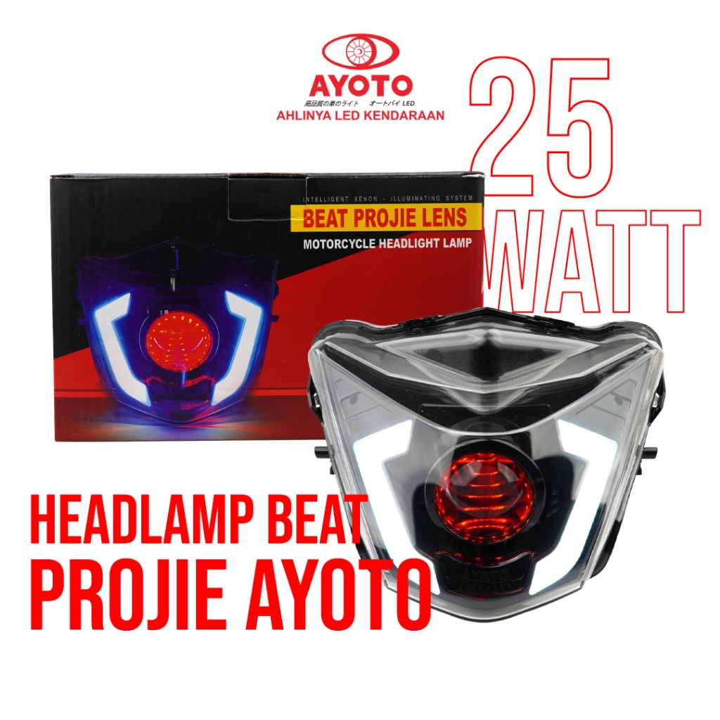 Headlamp/reflector BEAT BILED PROJIE PROJECTOR AYOTO CUSTOM SEIN ...