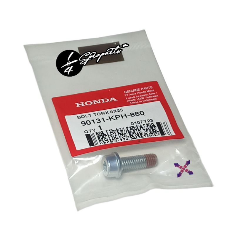 Beat, Scoopy, Vario & Genio Caliper Bolts/ Torx Bolt 8x25 90131KPH880 ...