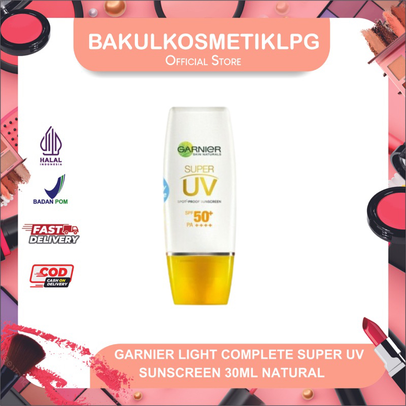 Garnier LIGHT COMPLETE SUPER UV SUNSCREEN 30ML NATURAL | Shopee Philippines